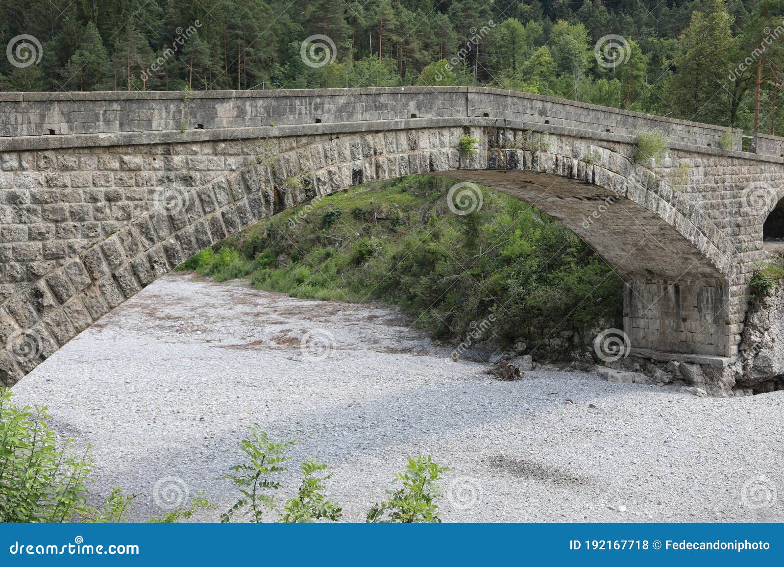 Stone Bridge Over the Dry River without Water Stock Photo - Image of ...