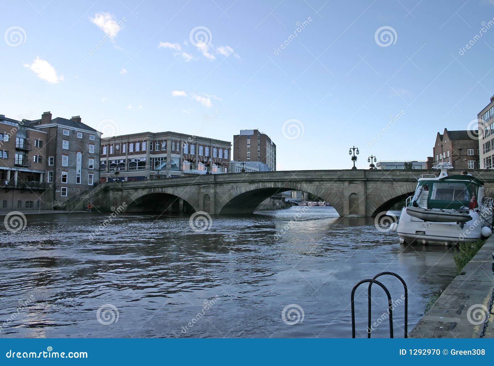 Stone Bridge Over the River Ouse in York Stock Photo - Image of view ...