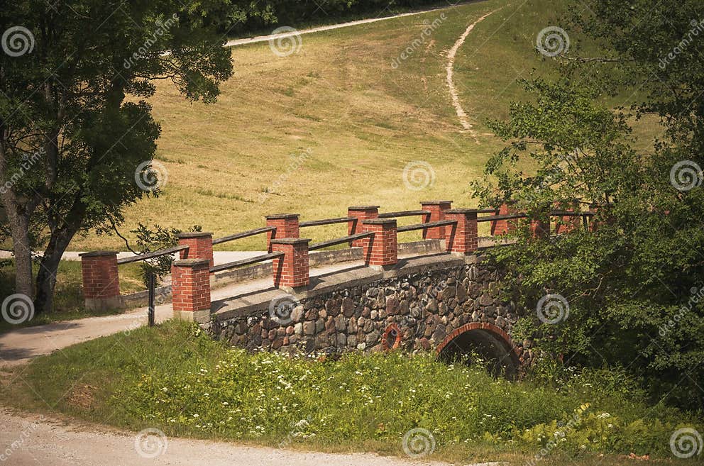 Stone Bridge, 19th Century, Lithuania Stock Photo - Image of rural ...