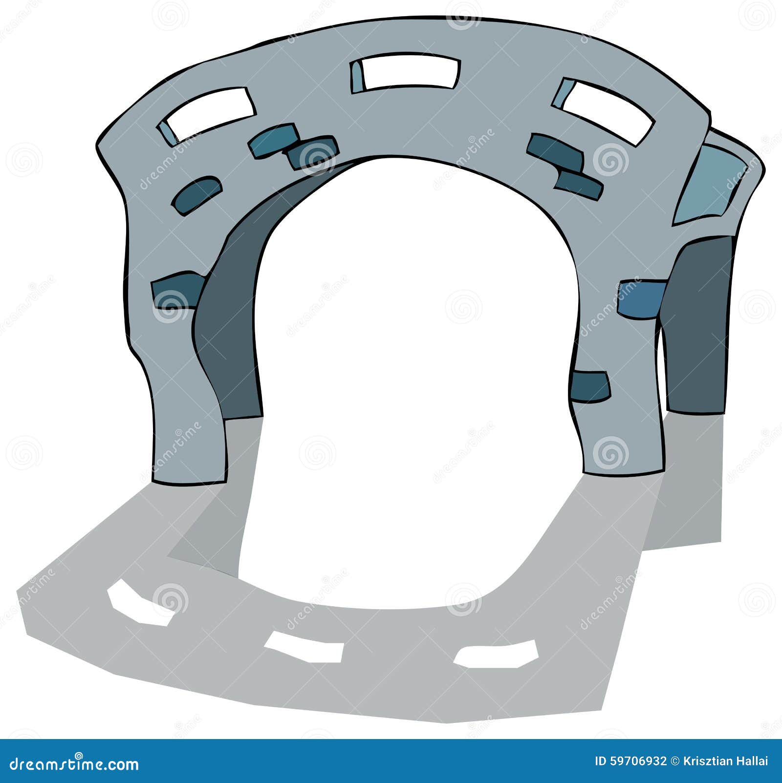 Stone Bridge, Vector Illustration Stock Vector - Illustration of ...