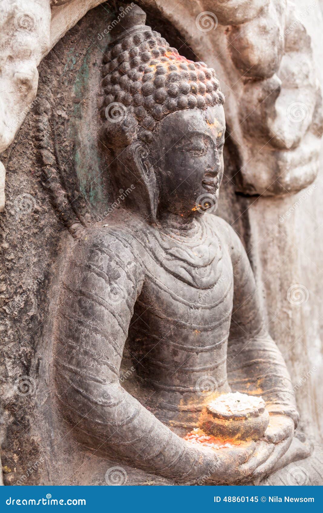 Stone Buddha stock image. Image of gautama, decoration - 48860145