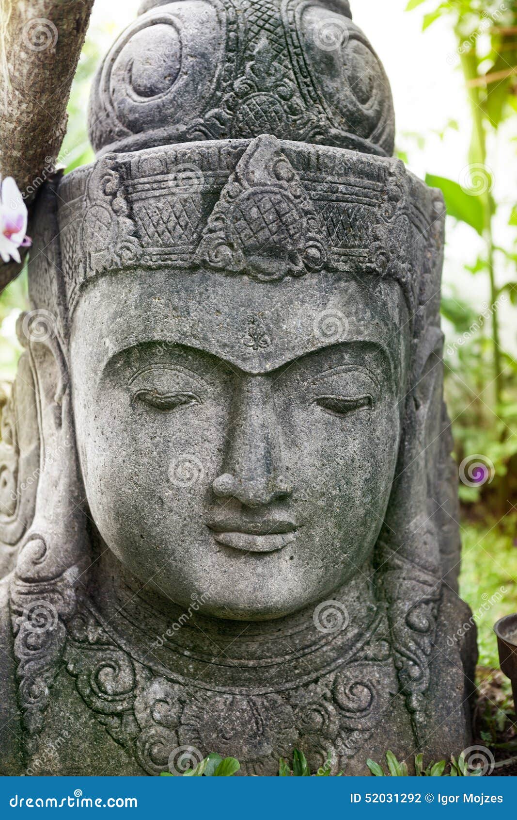 Stone Buddha statue face stock photo. Image of culture - 52031292