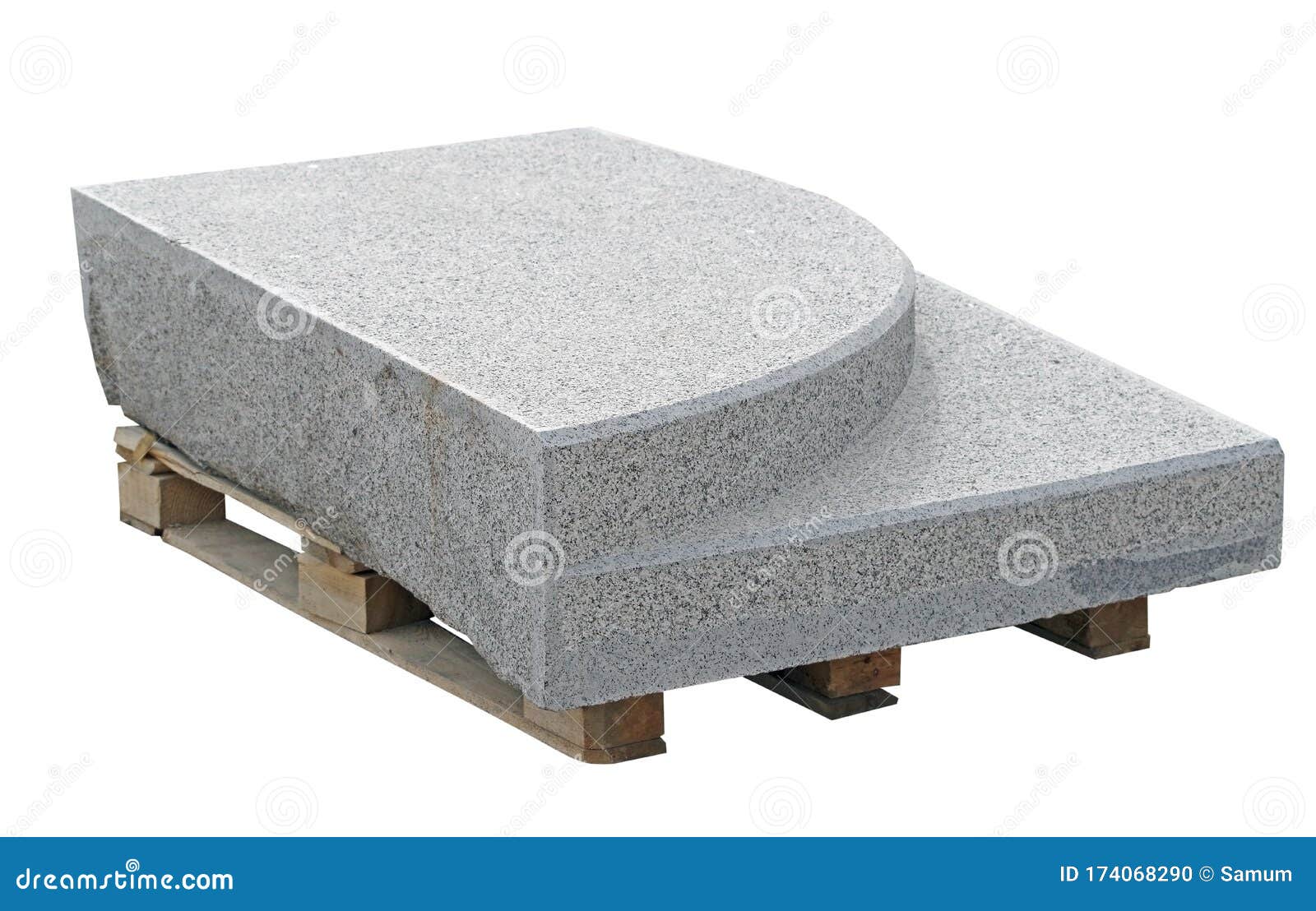 Stone Building Block on a Pallet Stock Photo - Image of construction ...