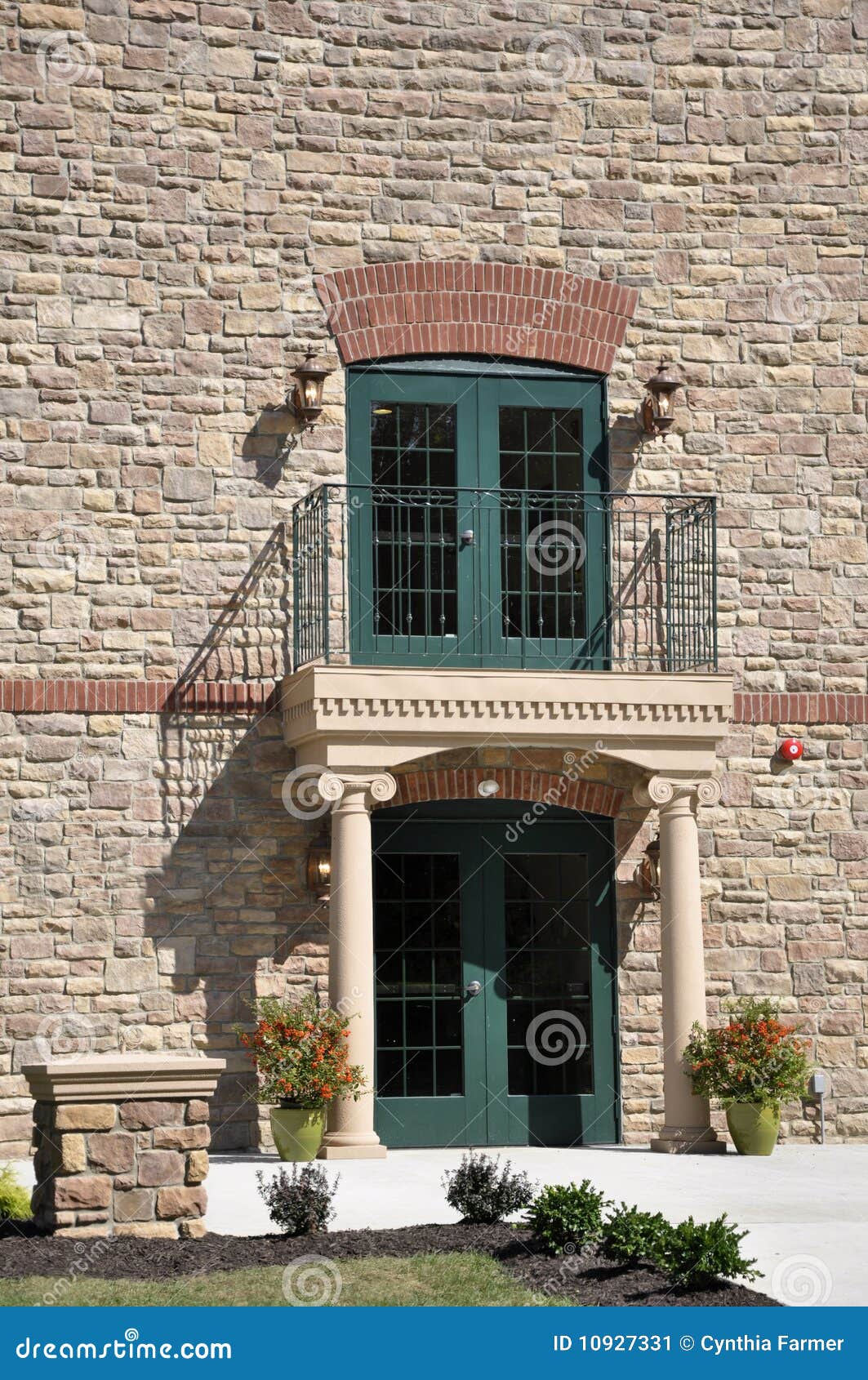 Stone building entrance stock image. Image of office - 10927331