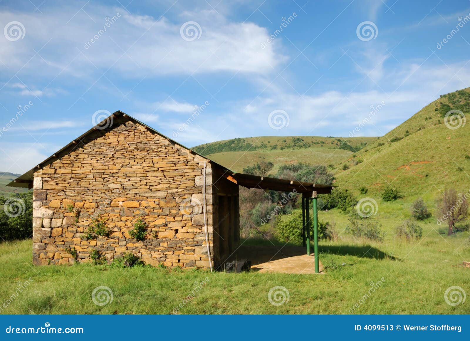 Stone Building in the Hills Stock Image - Image of cabin, getaway: 4099513