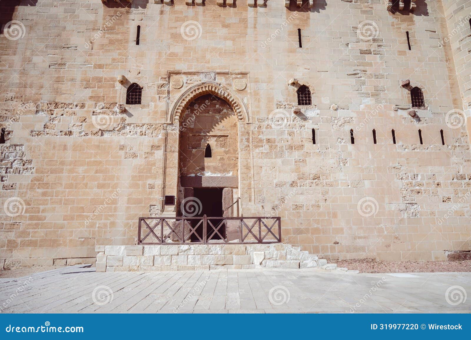 Stone Building with Open Door and Gate, Tall Structure Stock Photo ...