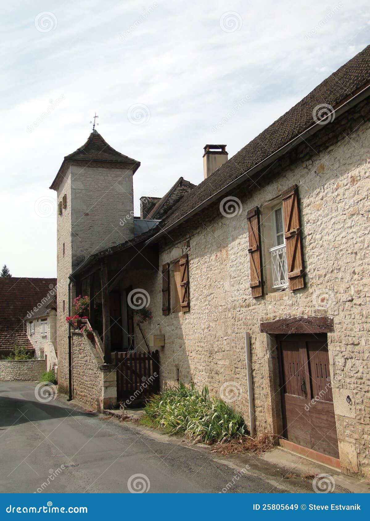 Stone Buildings in Medieval Style Stock Image - Image of antique, wall ...