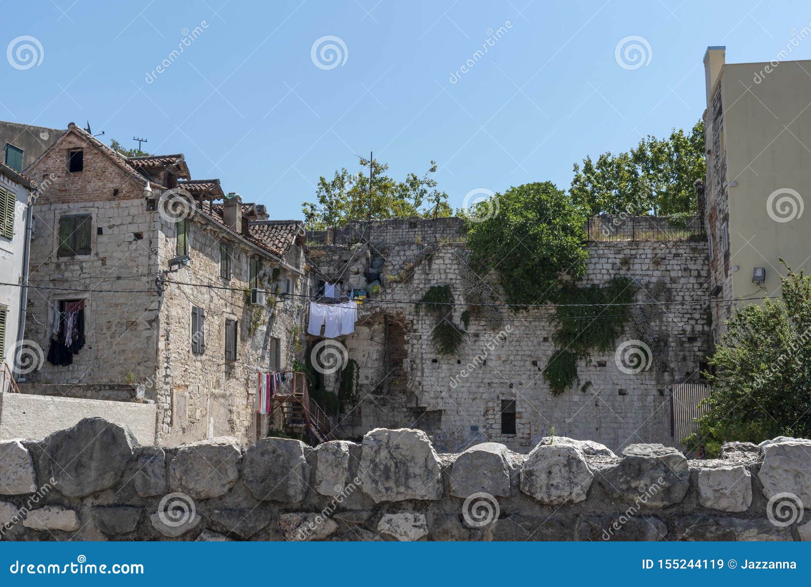 Stone Buildings in Split in Croatia Stock Image - Image of heritage ...
