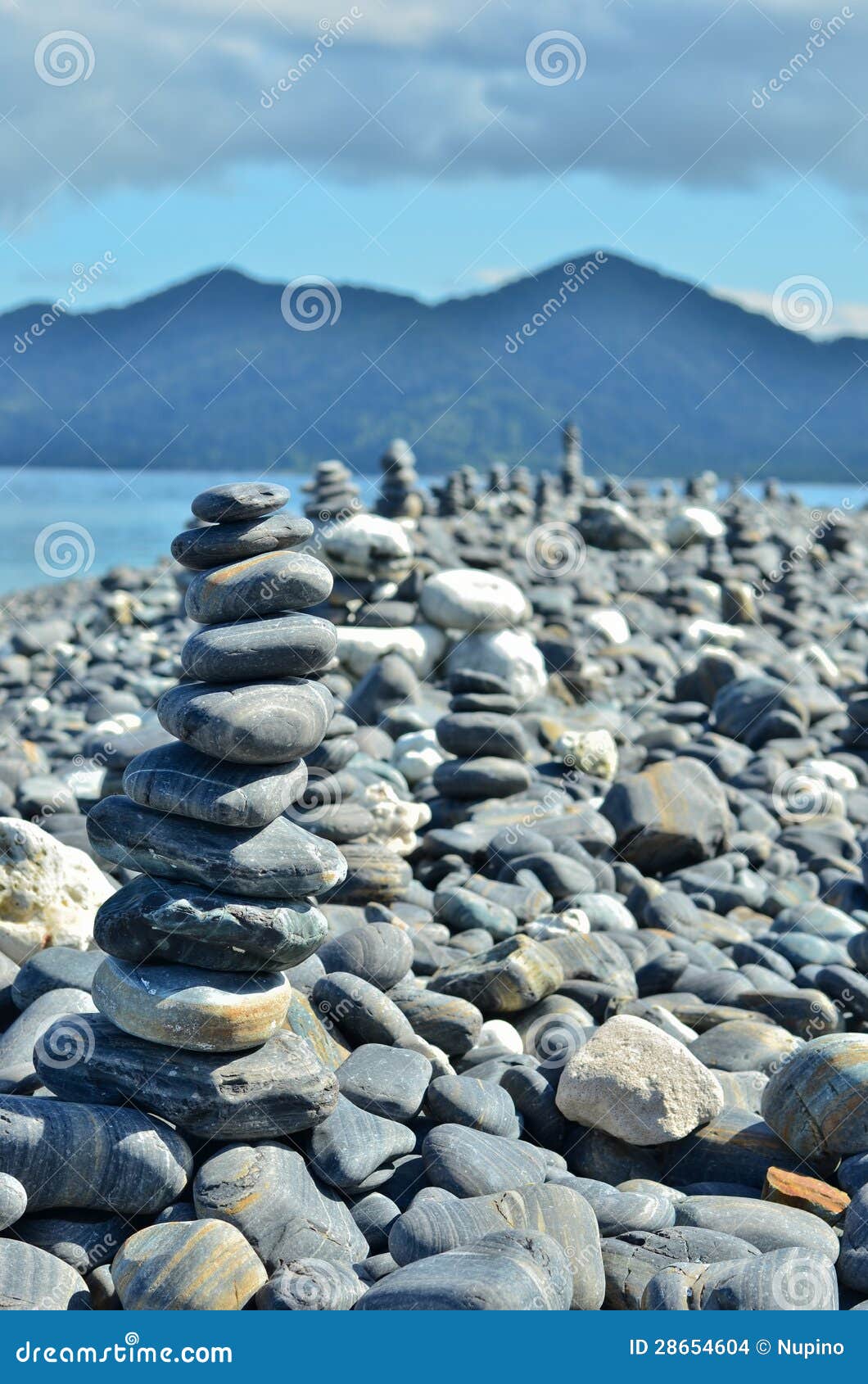 Stone Cairn stock photo. Image of persevere, cairns, constructing ...