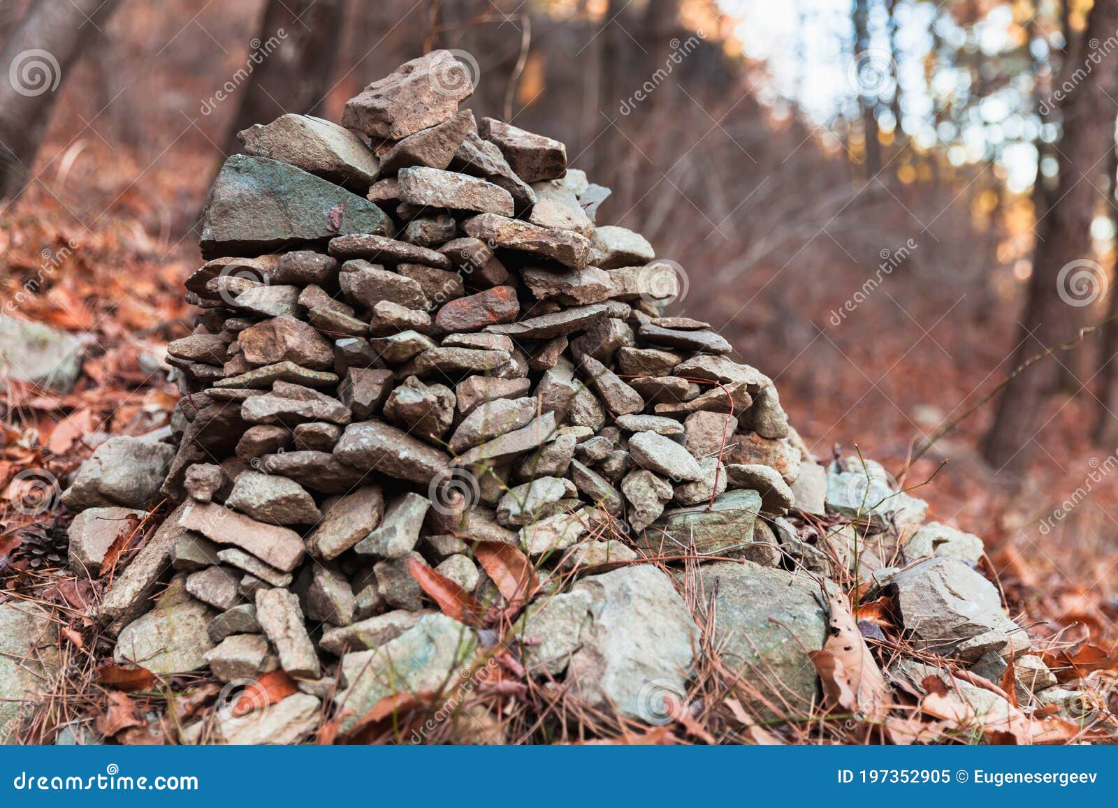 Stone Cairn As a Navigation Mark Stock Image - Image of navigation ...