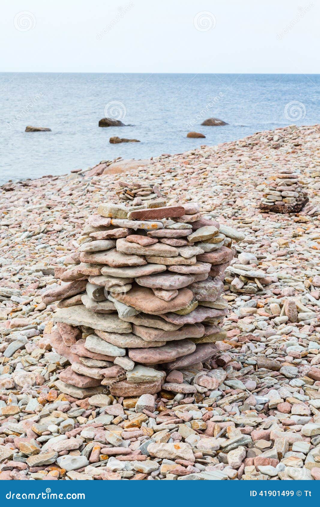 Stone Cairn stock image. Image of people, boulder, outdoors - 41901499