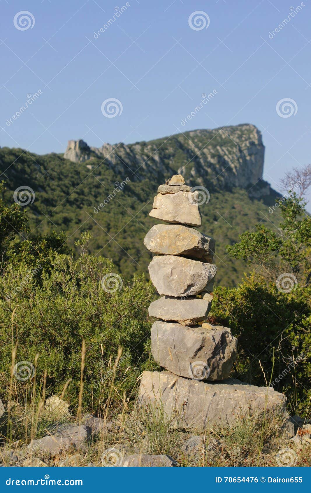 Stone Cairn stock photo. Image of countryside, scenics - 70654476