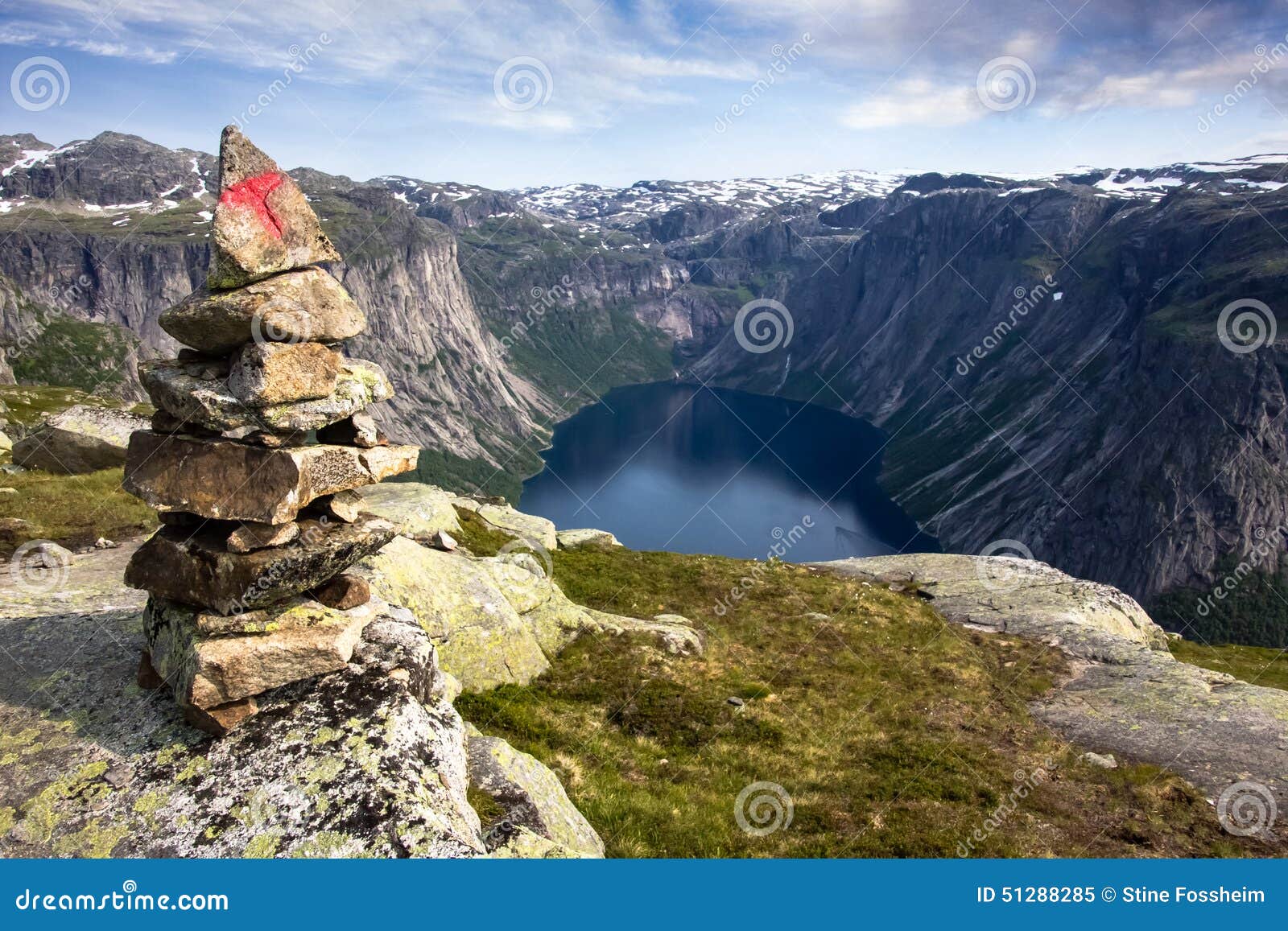 Stone Cairn stock image. Image of blue, climbing, mark - 51288285