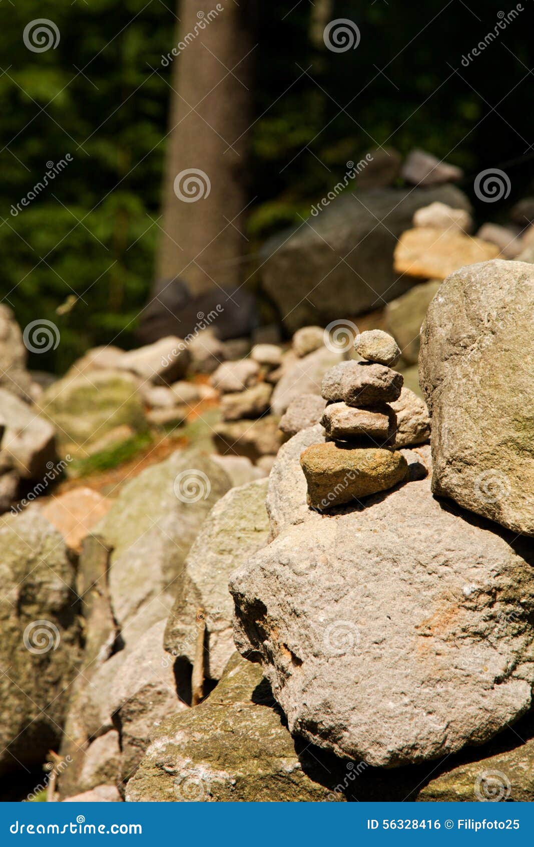 Stone cairn stock photo. Image of elevation, alpine, calming - 56328416
