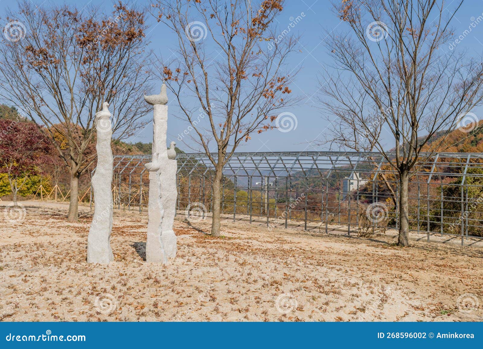 Stone Carved Ducks on Vertical Plinths Stock Photo - Image of design ...