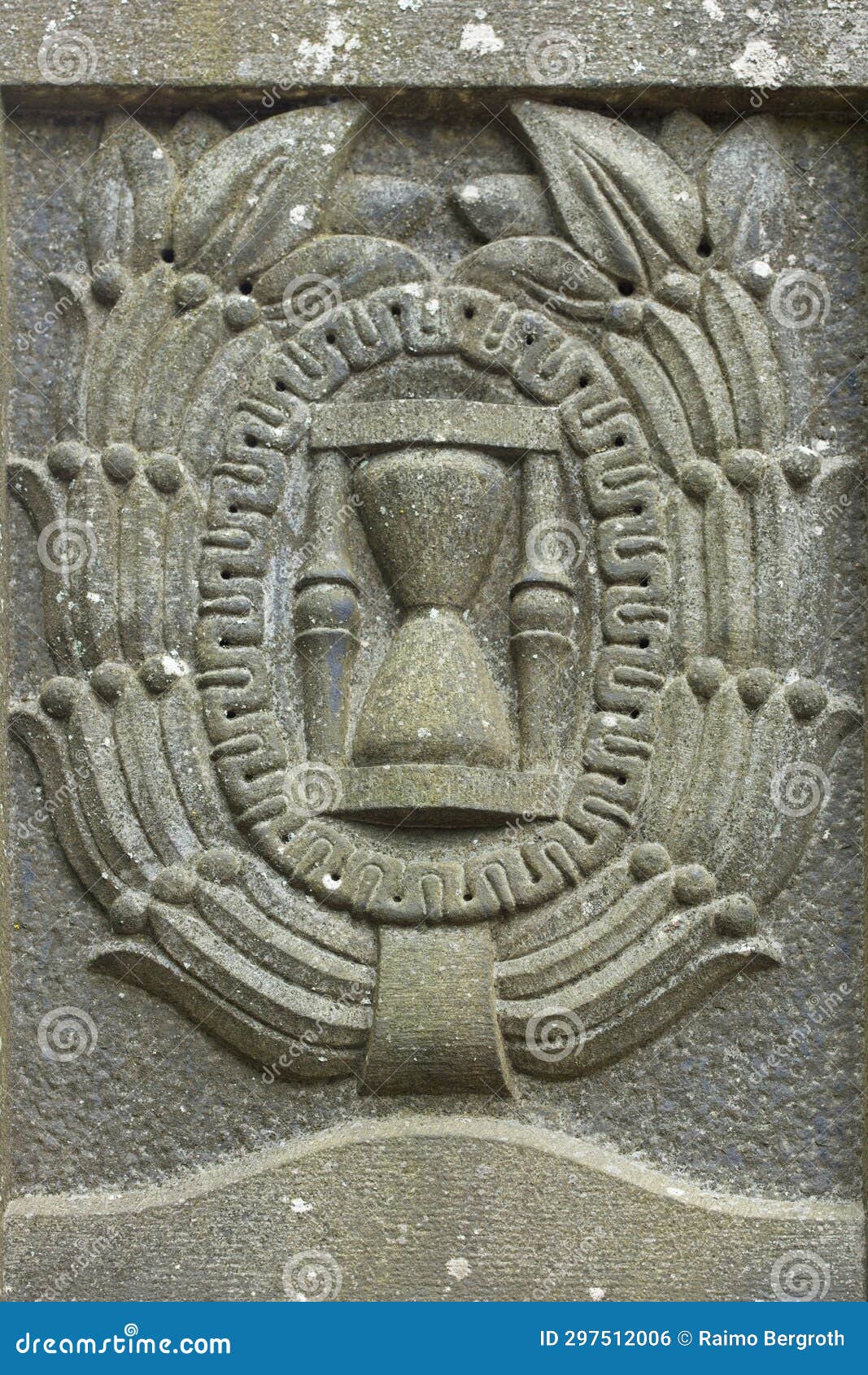 Stone Carving on Grave Stone. Stock Photo - Image of closeup ...