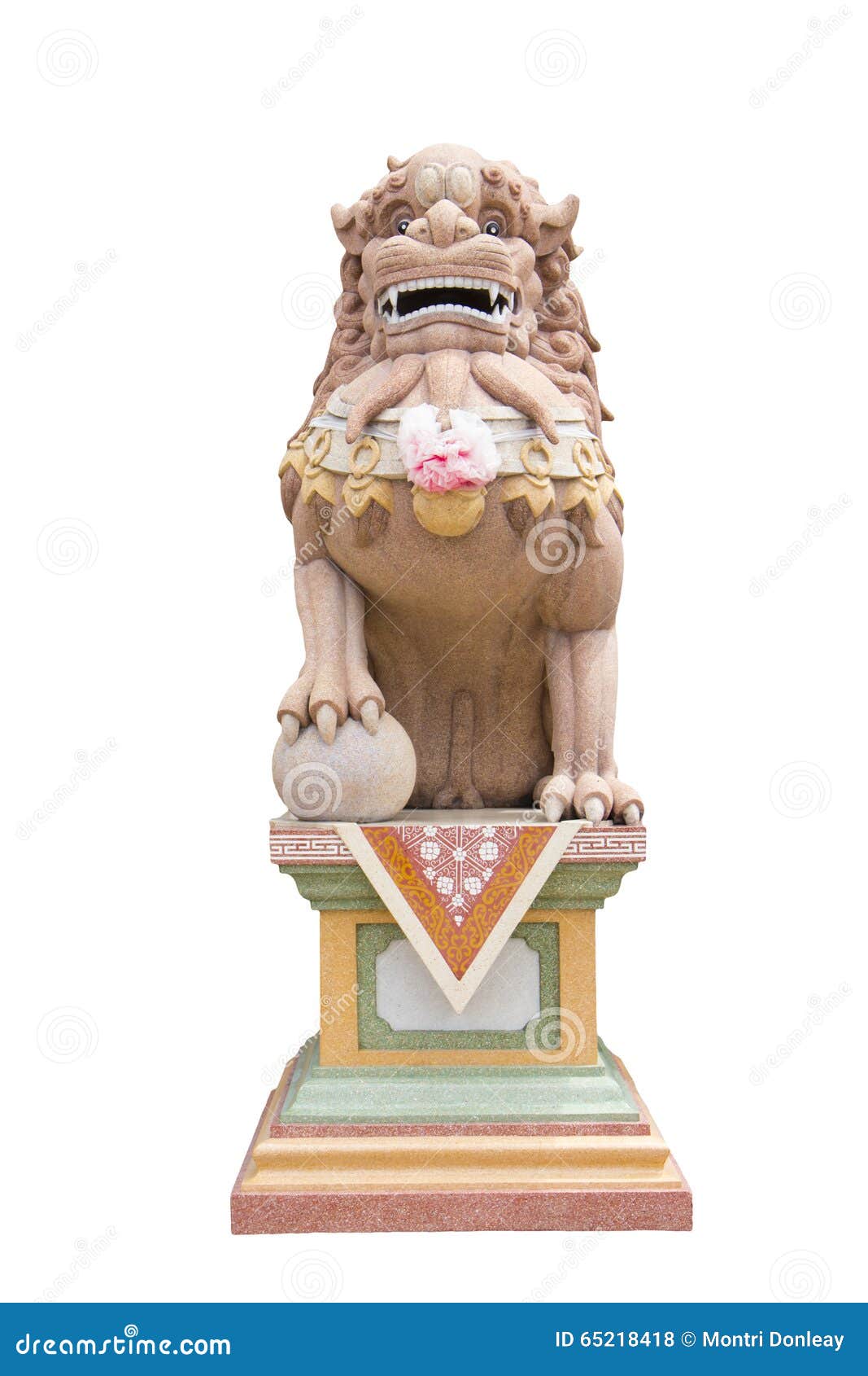 Stone Carving Lion or Leo Chinese Stock Photo - Image of beautiful ...