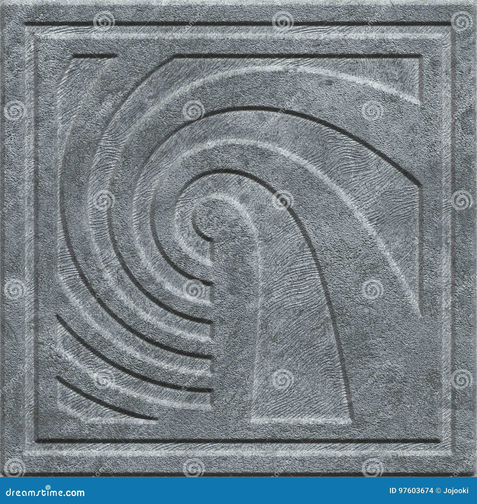 Stone Carving Texture with Geometric Pattern Stock Illustration ...