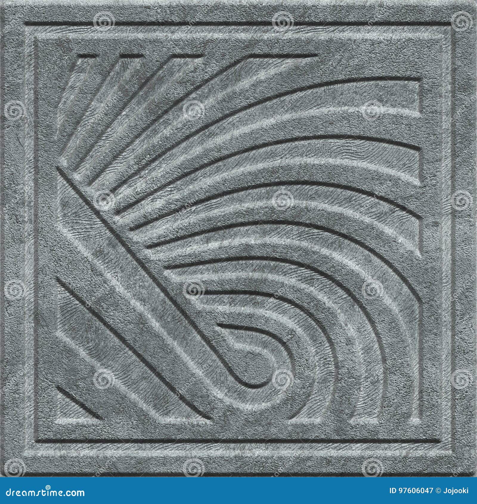 Stone Carving Texture with Geometric Pattern Stock Illustration ...