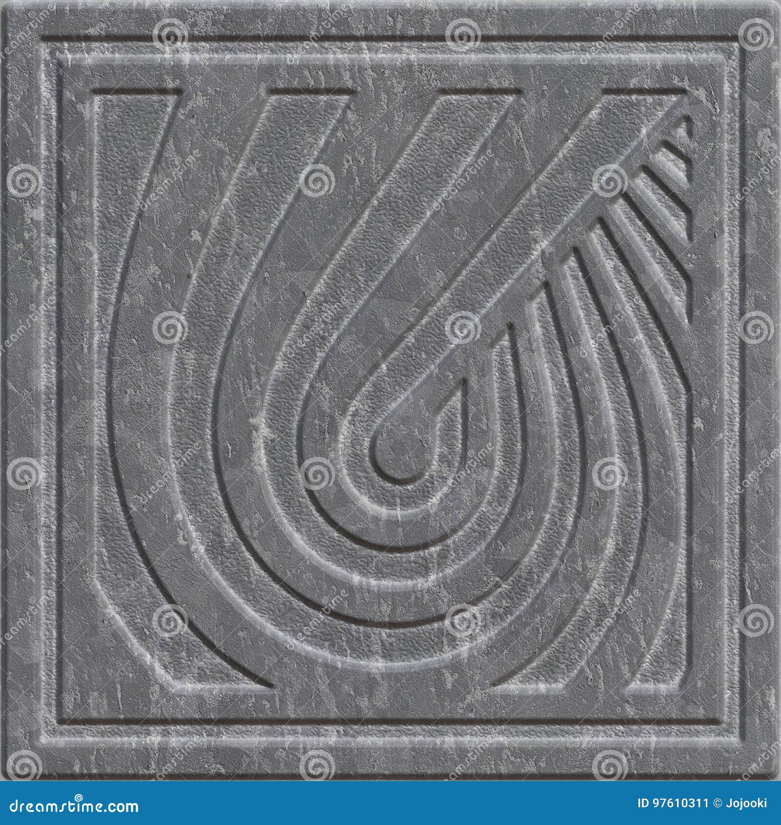 Stone Carving Texture with Geometric Pattern Stock Illustration ...