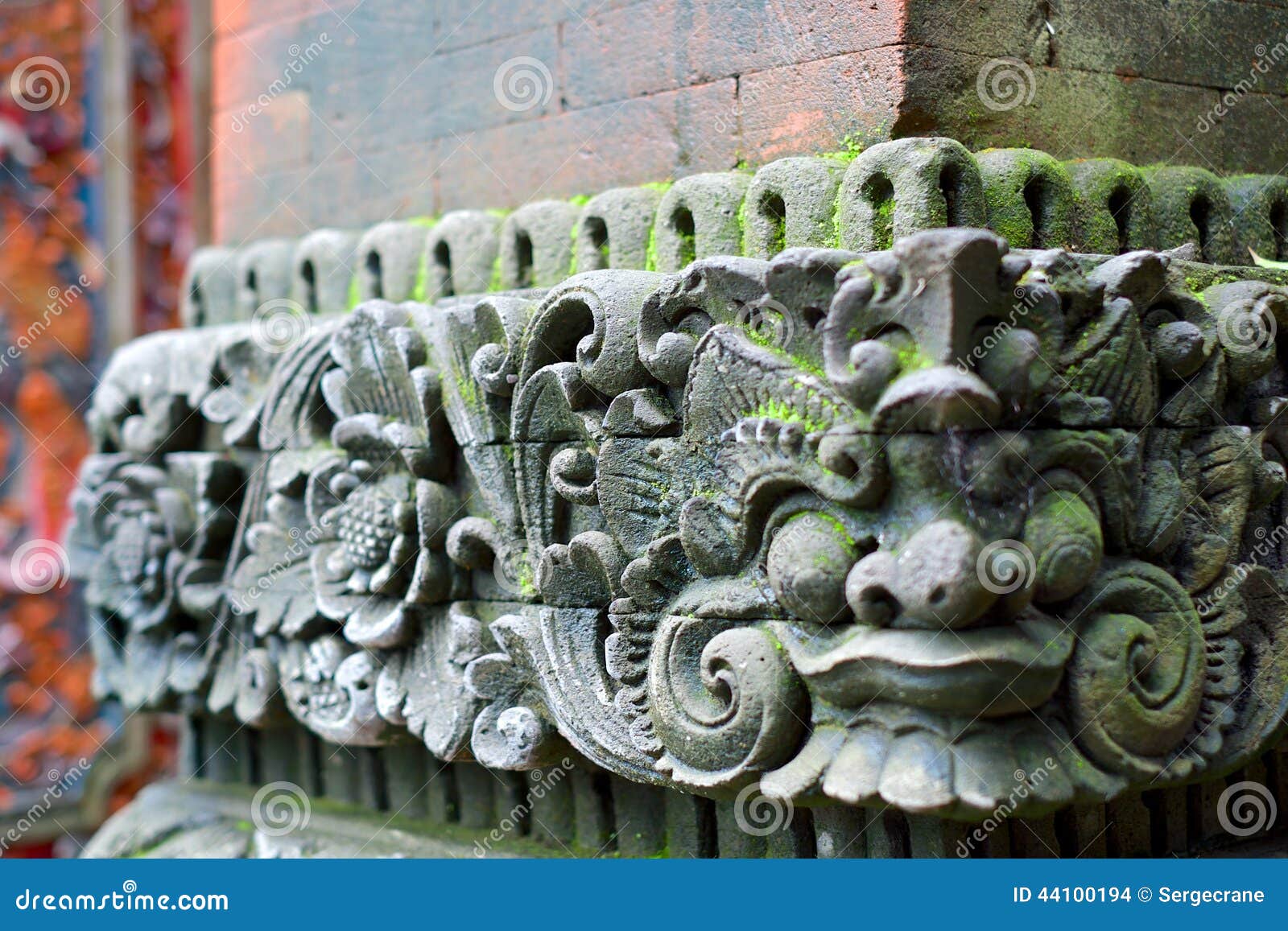 Stone carving stock photo. Image of moss, temple, details - 44100194