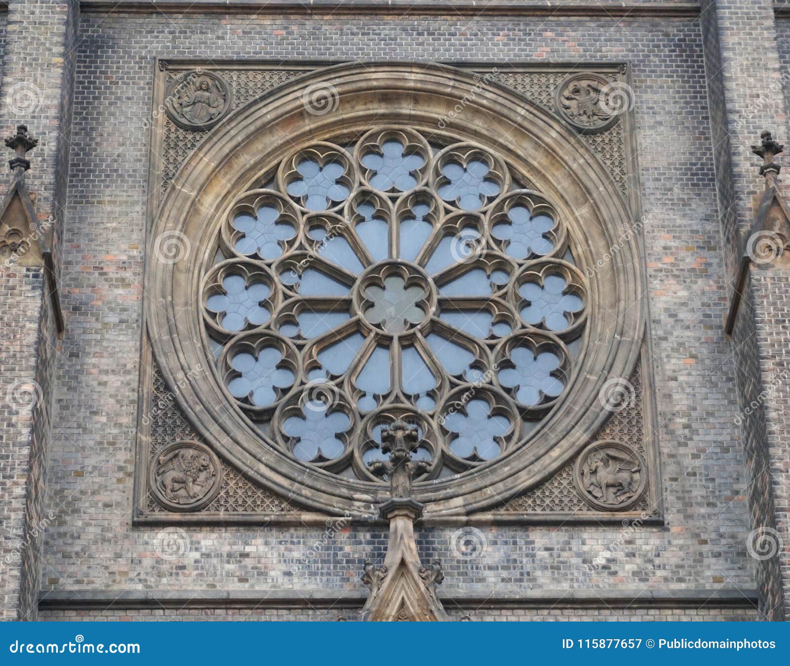 Stone Carving, Wall, Gothic Architecture, Symmetry Picture. Image ...