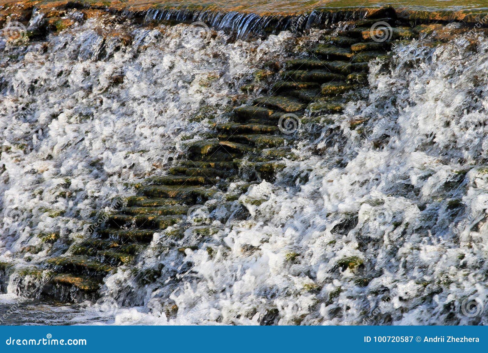Stone Cascade with Flowing Water Stock Image - Image of park, beautiful ...