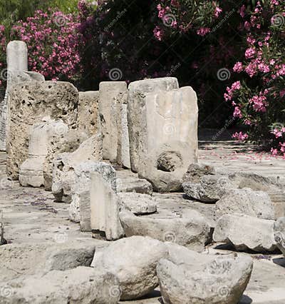 Stone Castle Artifacts Limassol Castle Cyprus Stock Image - Image of ...