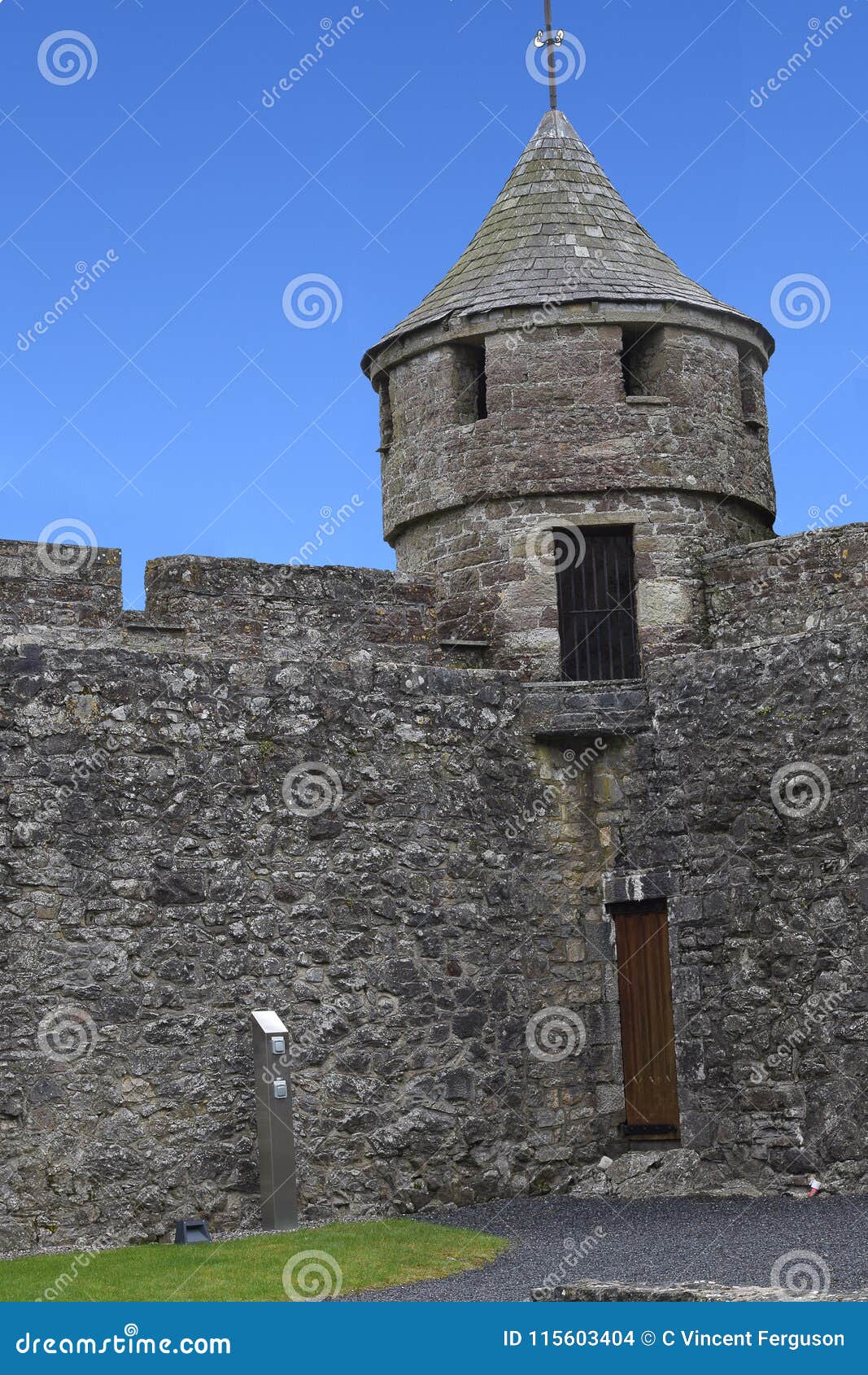 Stone Castle Corner Tower stock photo. Image of corner - 115603404