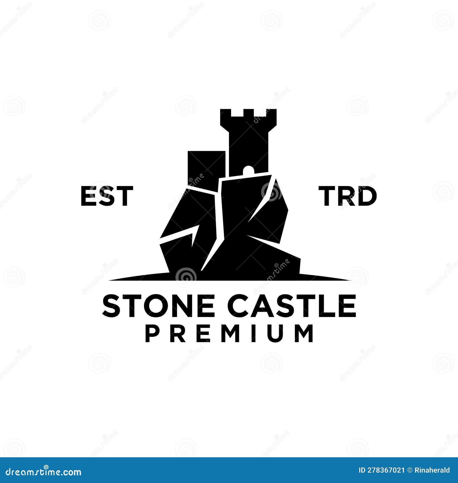 Stone Castle Fortress Logo Icon Design Illustration Stock Vector ...