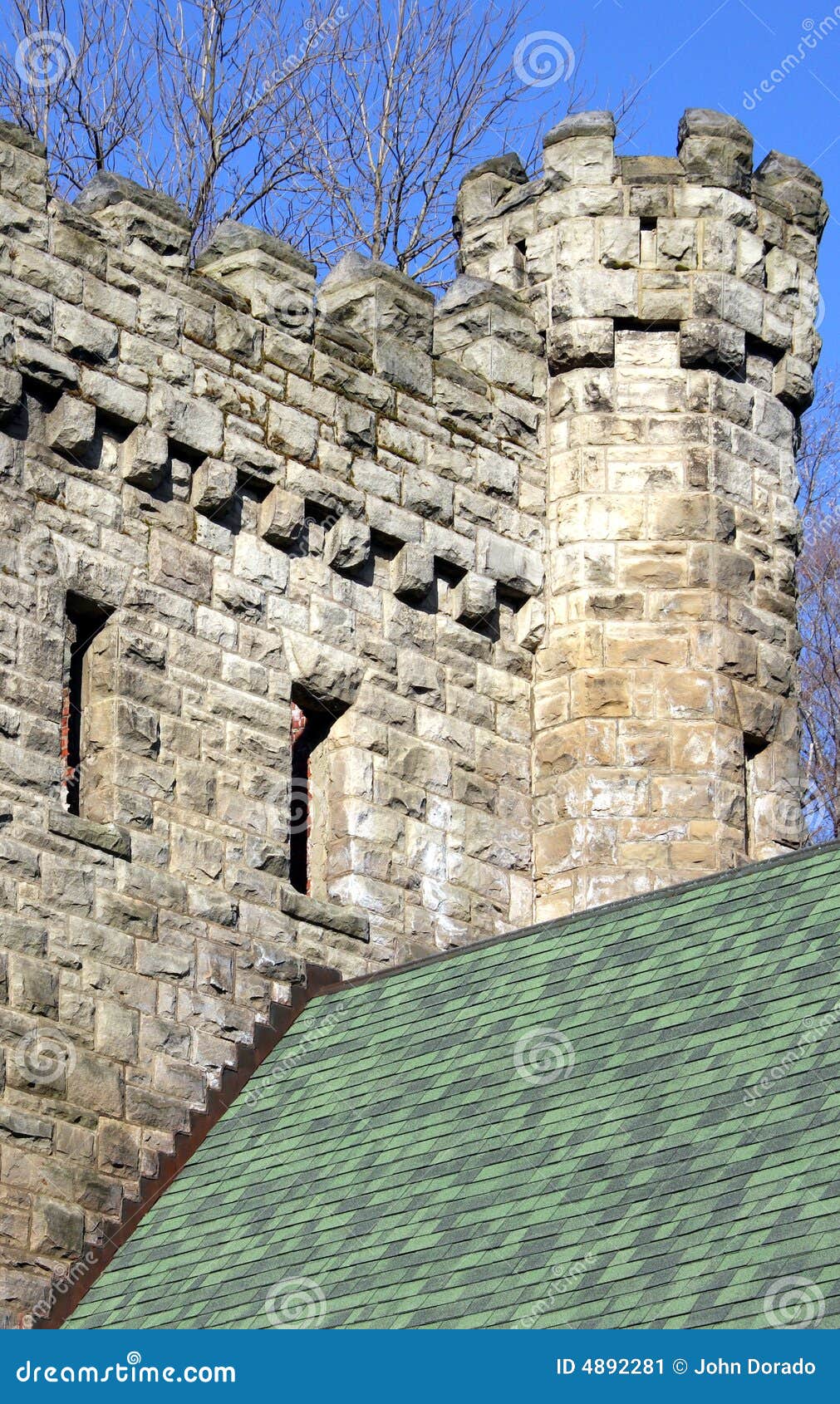 Stone Castle Tower stock image. Image of fortress, strong - 4892281