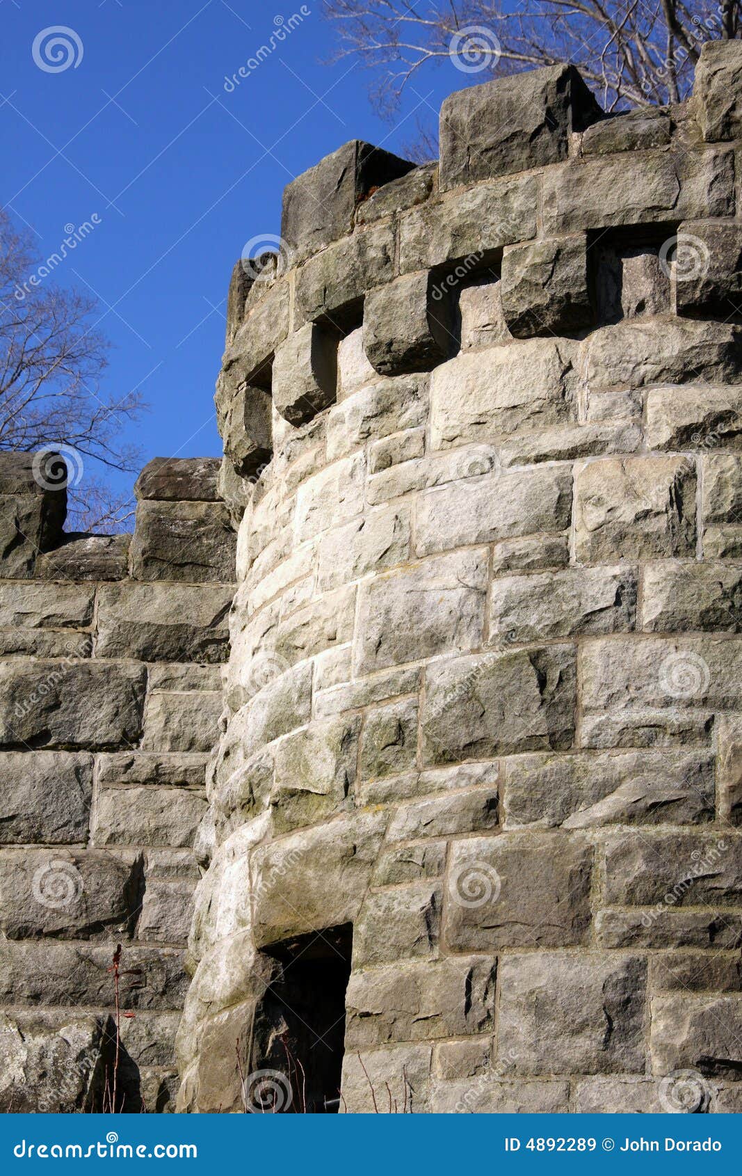 Stone Castle Tower stock image. Image of stone, strong - 4892289