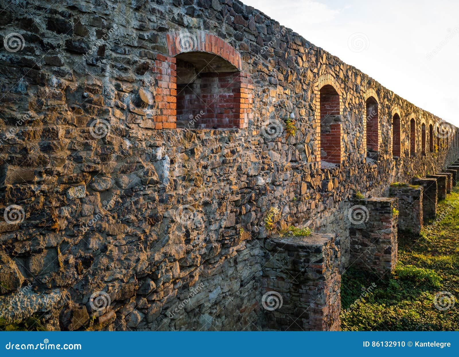 Stone Castle Wall with Embrasure. Stock Photo - Image of rock, antique ...
