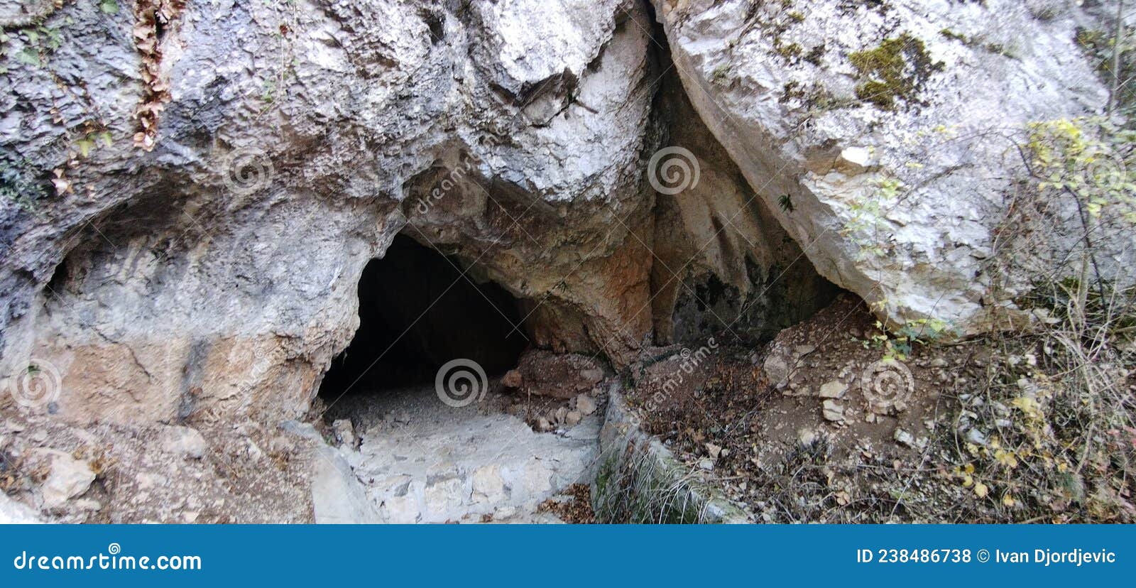 Stone Cave enter stock photo. Image of wall, enter, bedrock - 238486738