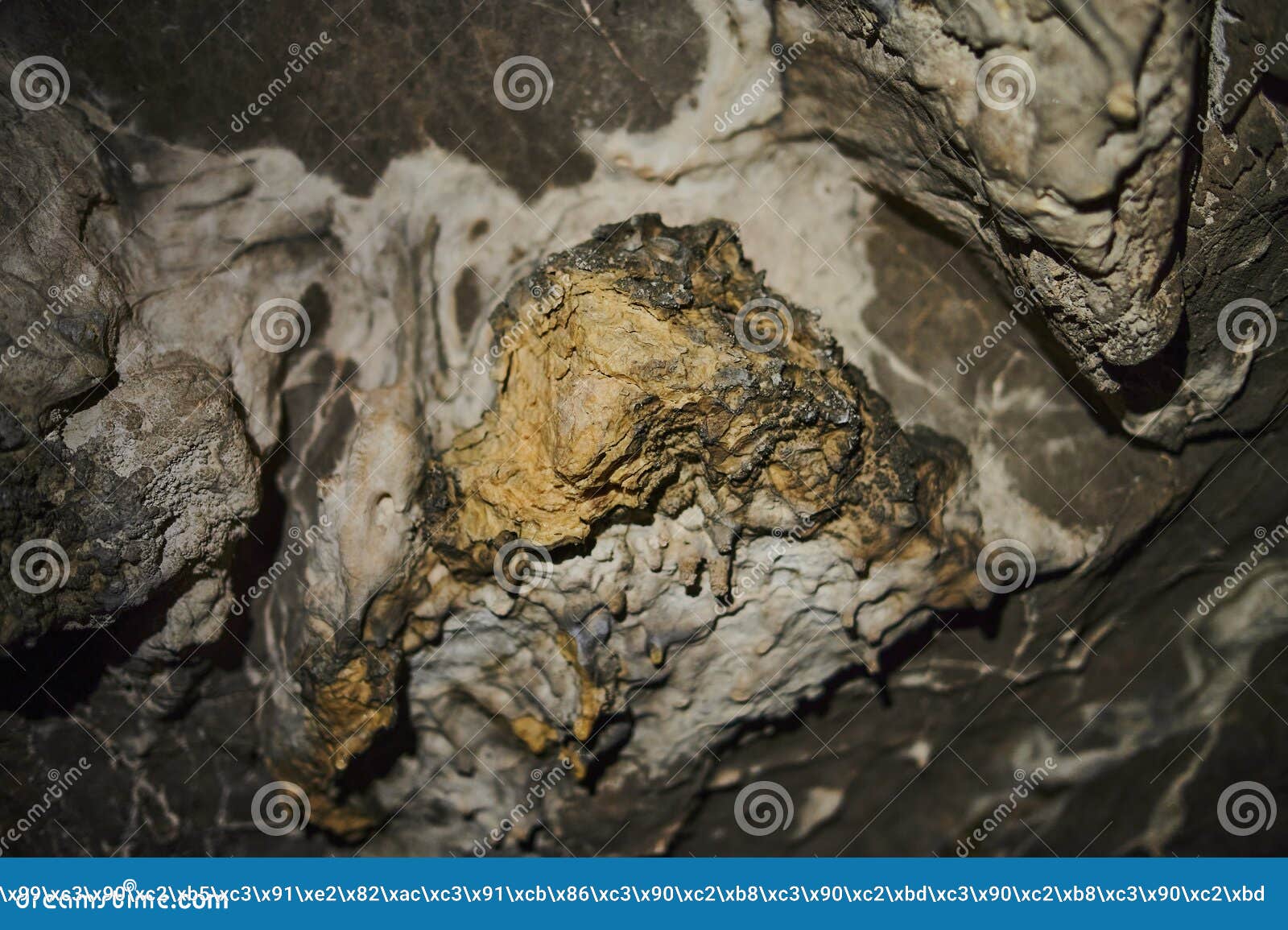 Stone Cave Inside. View Near the Entrance. Stock Photo - Image of dark ...