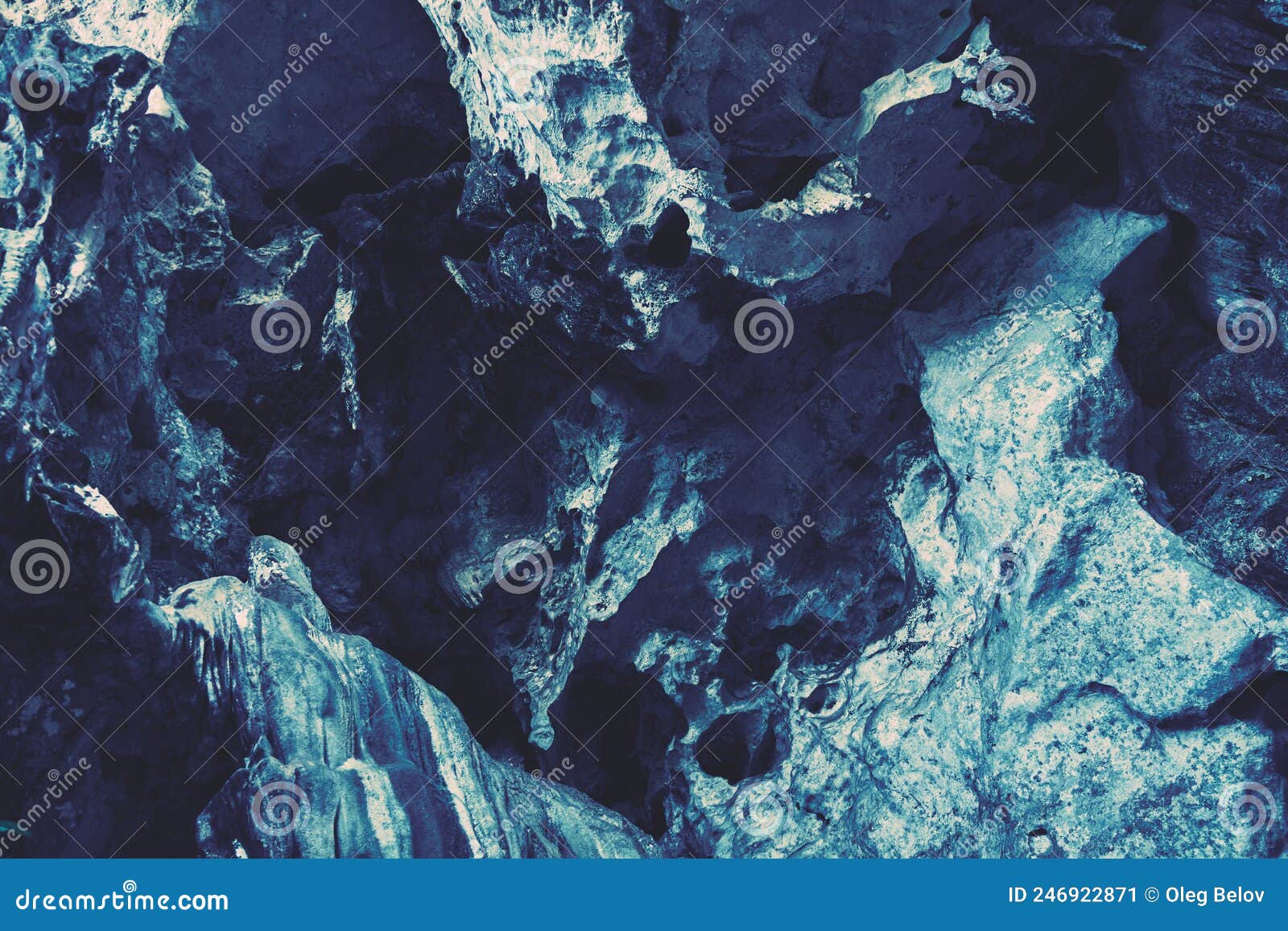 Stone Cave in the Moonlight As a Background or Backdrop Stock Image ...