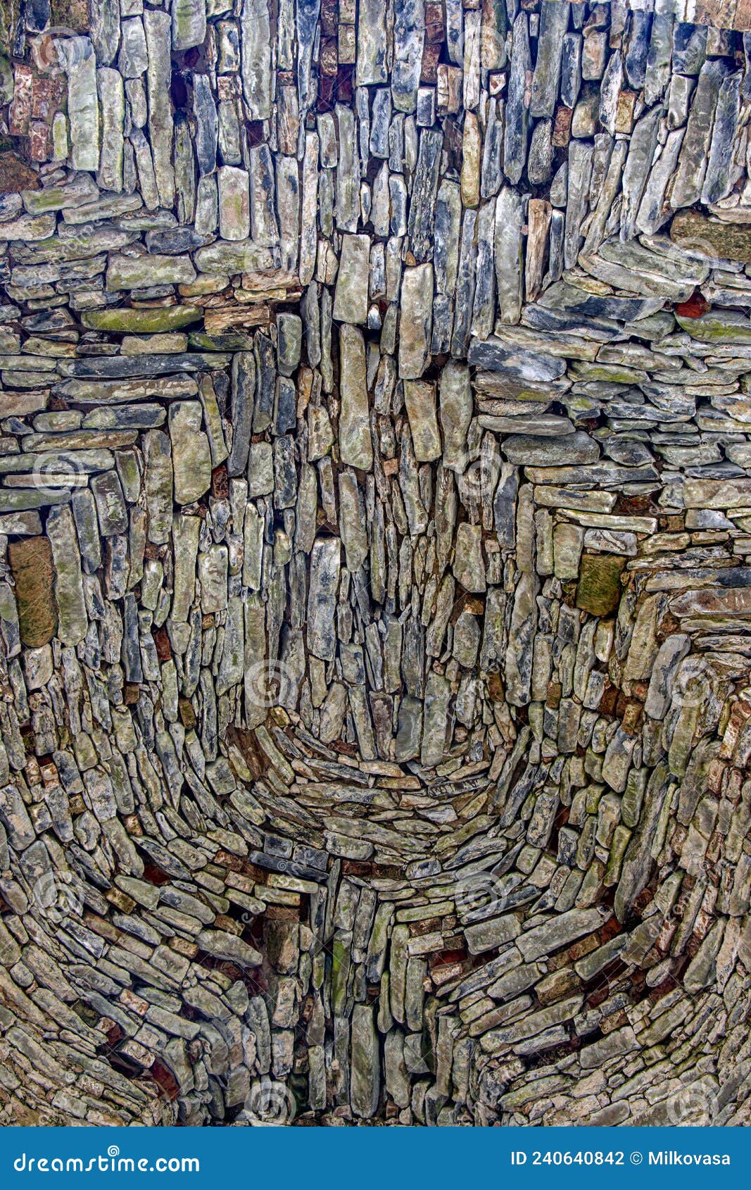 A Stone Ceiling in the Old Church Stock Illustration - Illustration of ...