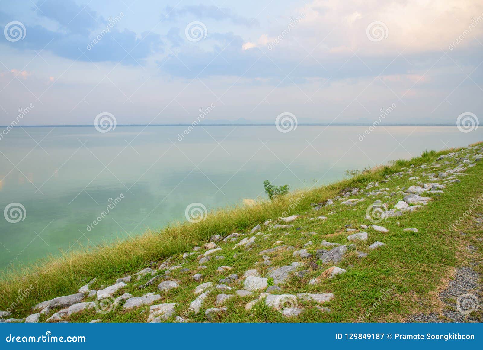 Stone and cement at Dam stock image. Image of architecture - 129849187