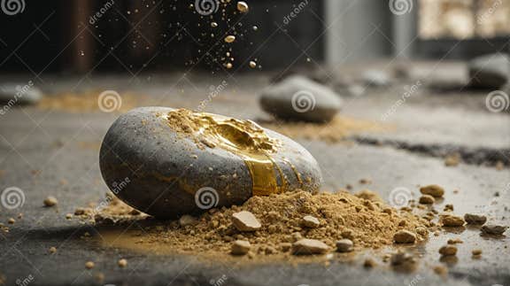 Stone Cement Splatter Concept Image Stock Illustration - Illustration ...