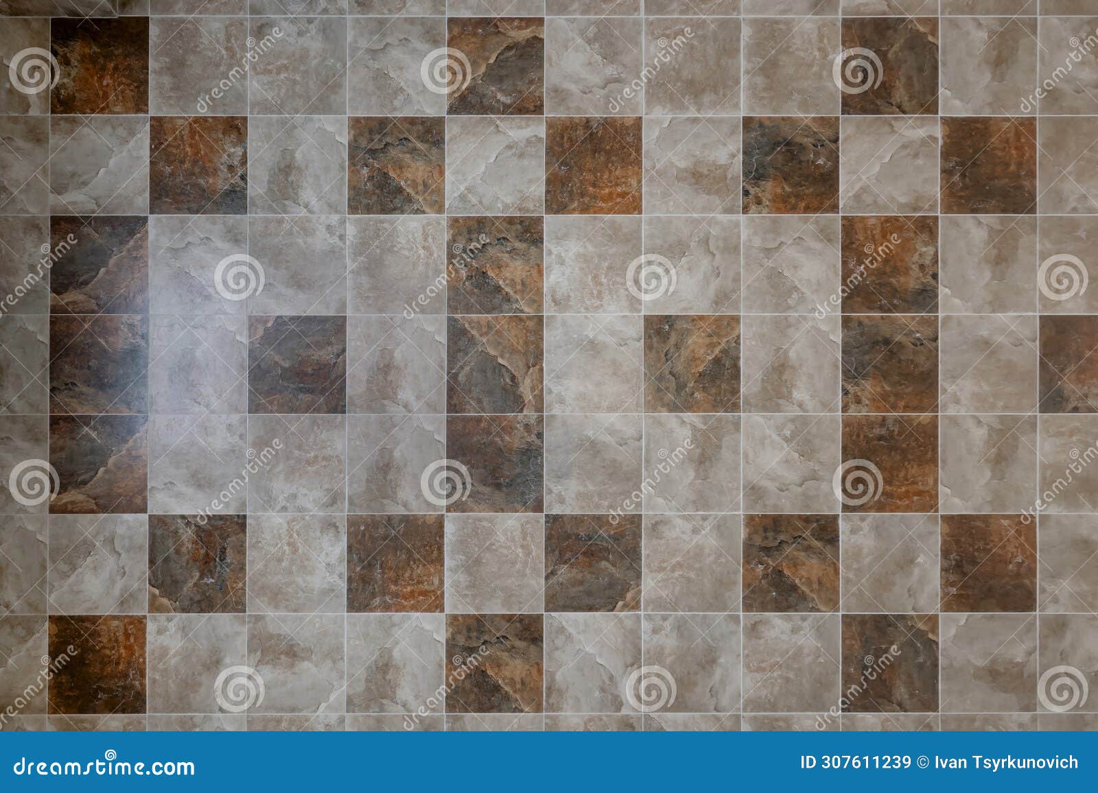 Stone and Ceramic Floor Tiles Texture in Corridor, View from Above ...