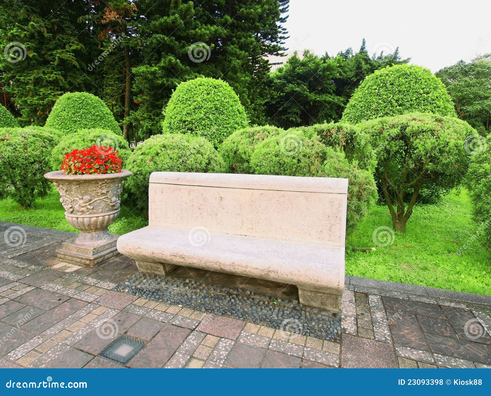 Stone chair stock photo. Image of park, long, meadow - 23093398