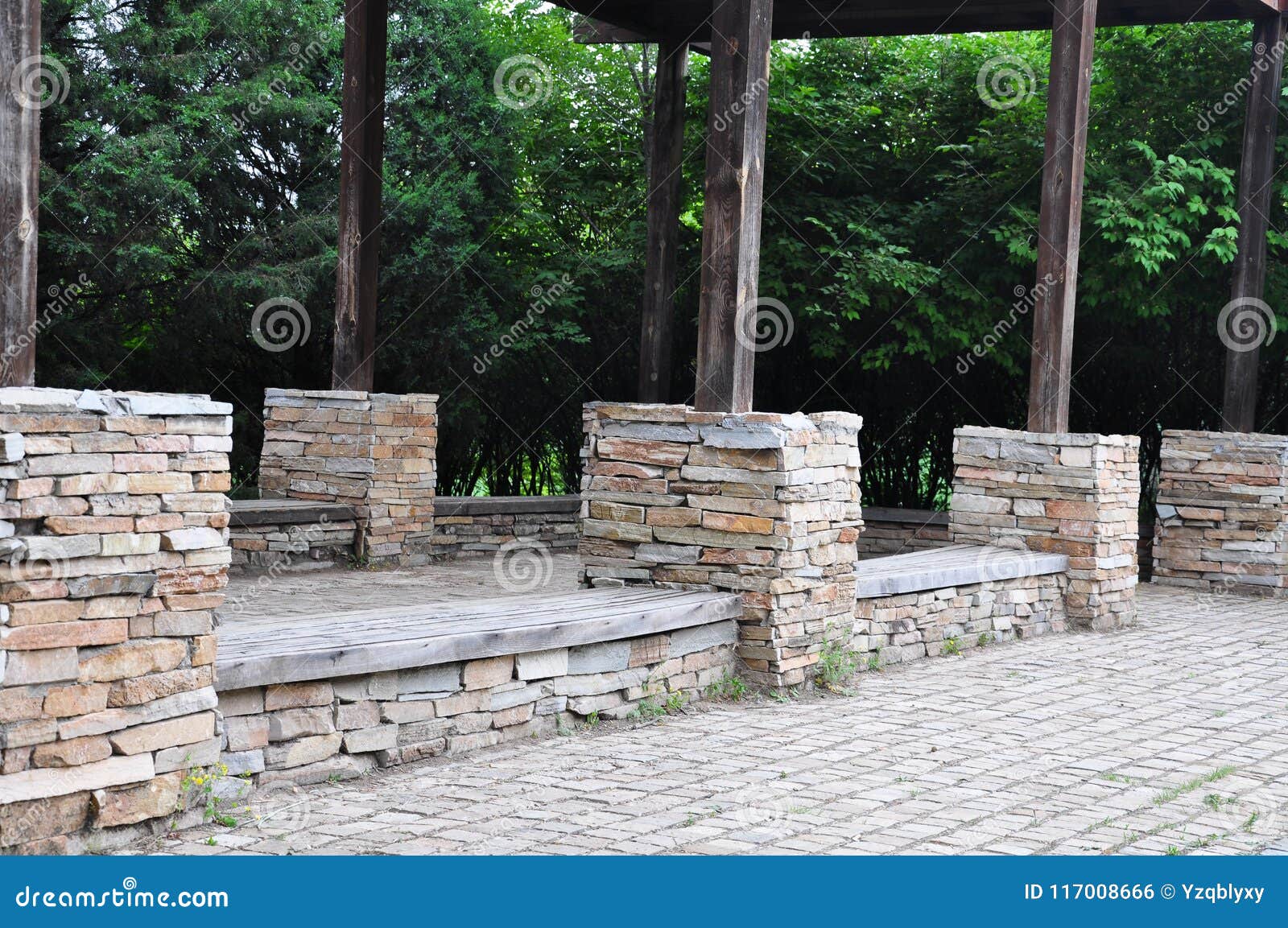 Place to rest in park stock photo. Image of architecture - 117008666