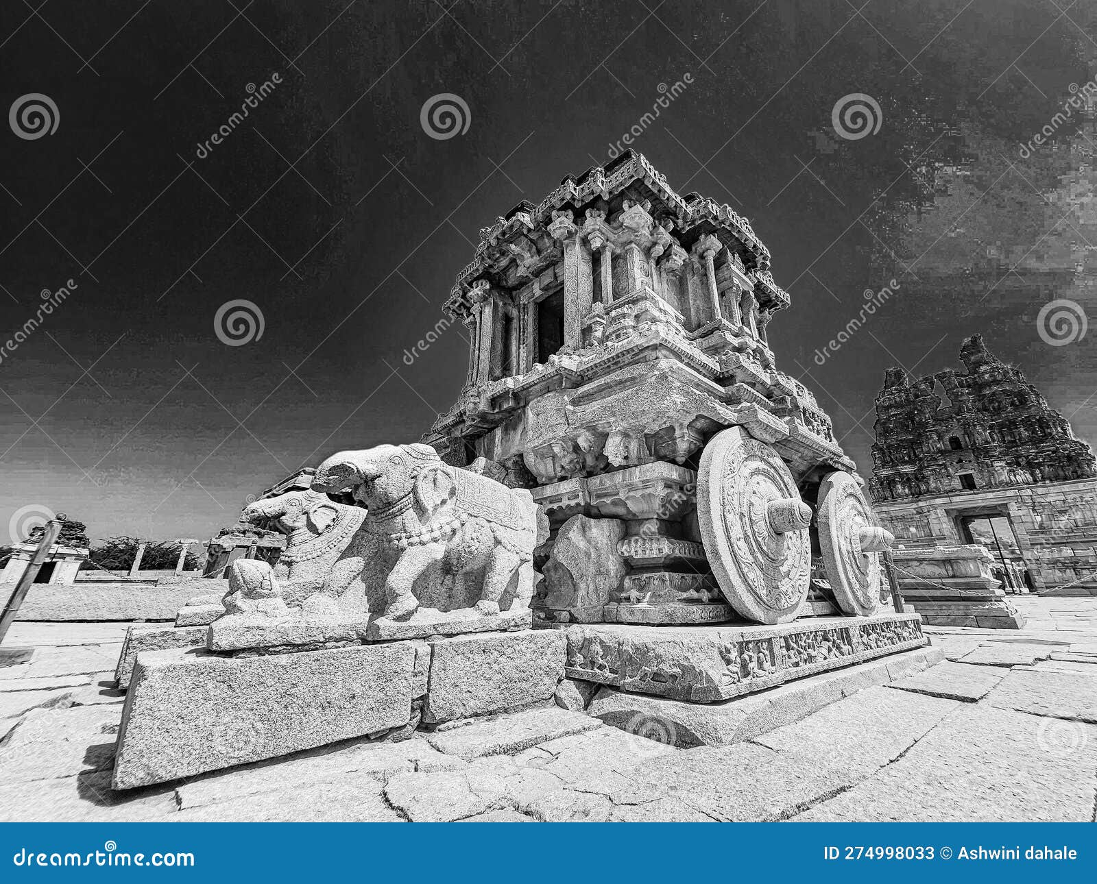 Stone Chariot an Incredible Structure of Hampi Stock Image - Image of ...