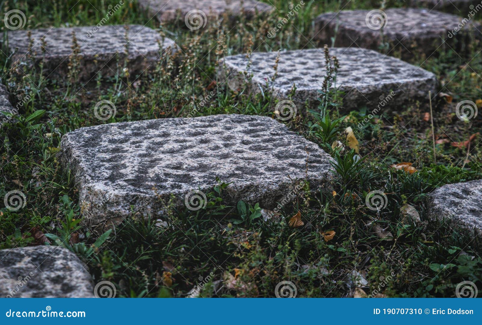 Several Stone Checkers and Grass in-between Stock Photo - Image of ...