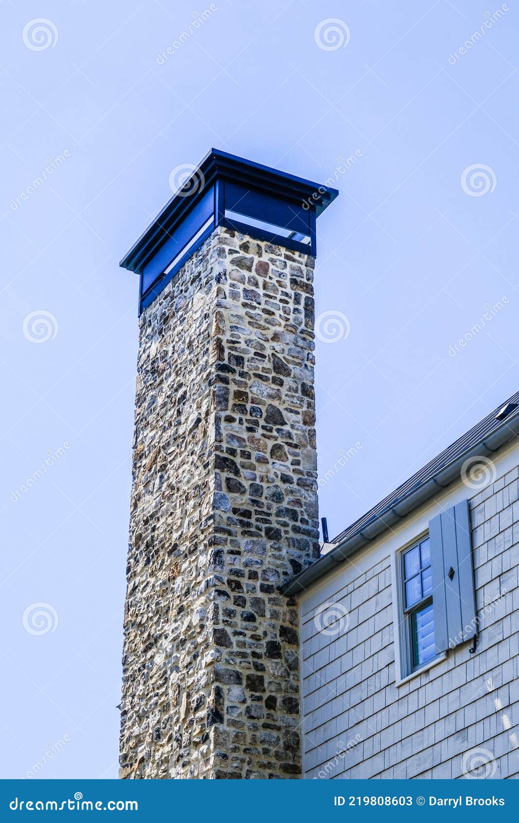Stone Chimney Stack With Pot Stock Photo | CartoonDealer.com #209800110