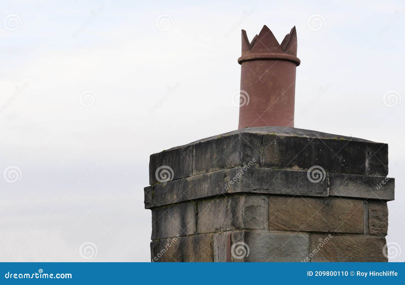Stone Chimney Stack with Pot Stock Photo - Image of stack, coal: 209800110