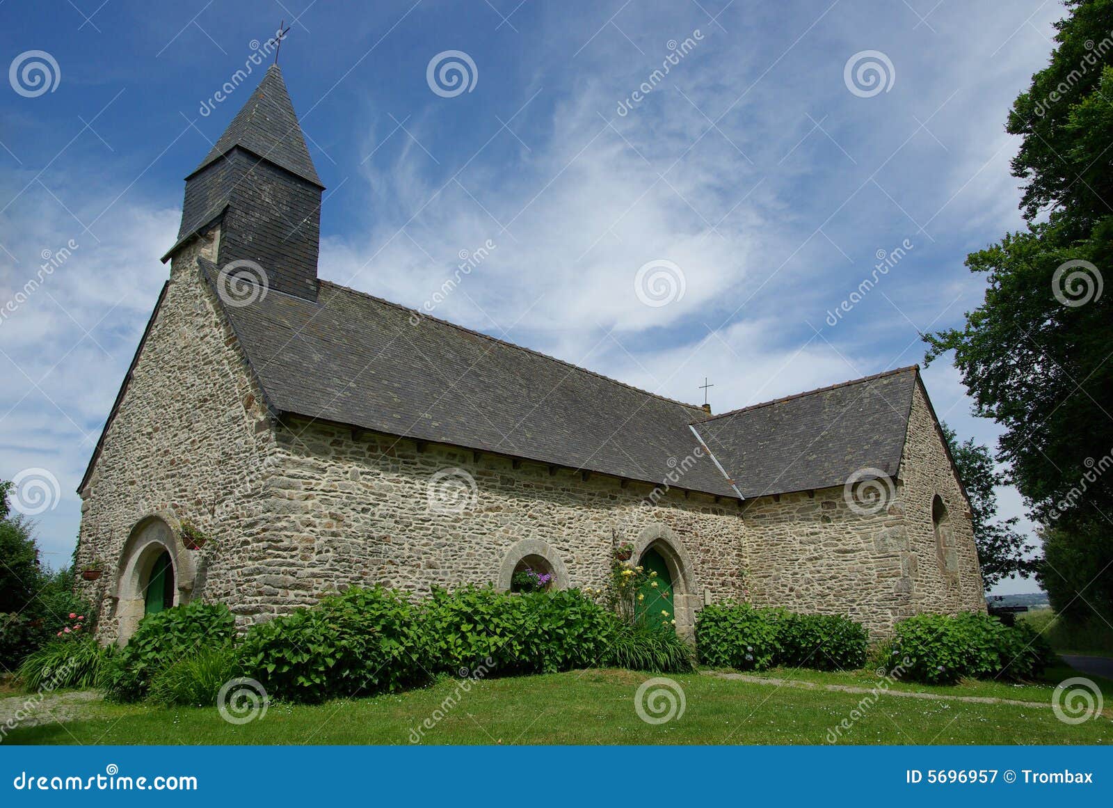 Stone church stock image. Image of europe, french, chapel - 5696957
