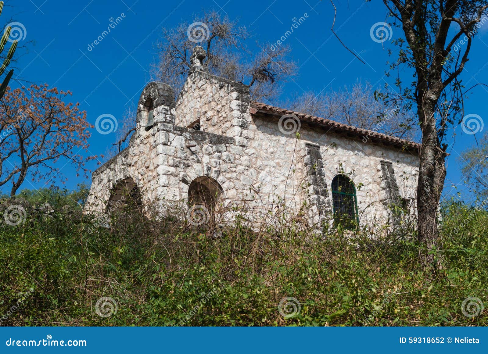 Stone church stock photo. Image of gracia, religion, argentina - 59318652