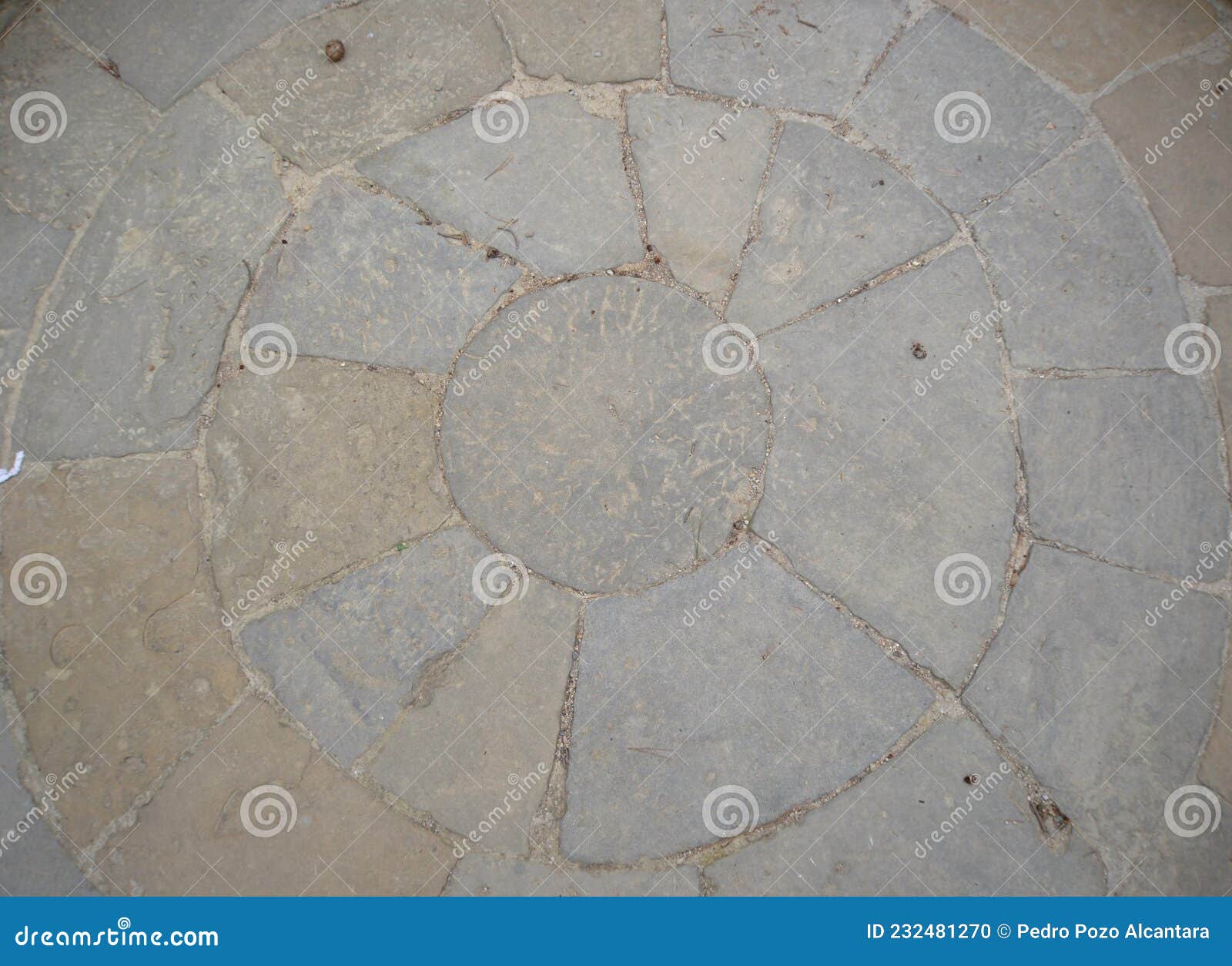 Stone circle on the ground stock photo. Image of design - 232481270
