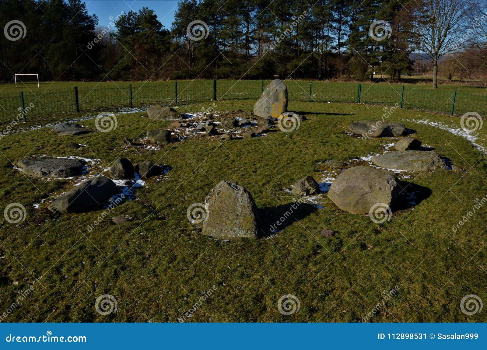 Stone Circle - Neolithic Circle in Dundee Stock Image - Image of ...